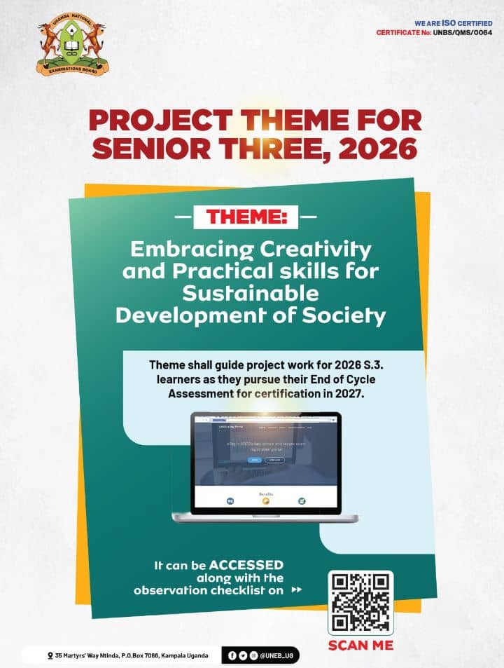 Project Theme for S.3 – 2026 – UNEB